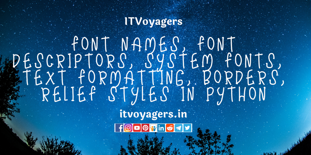 Fonts Names Font Descriptors System Fonts Text Formatting Borders