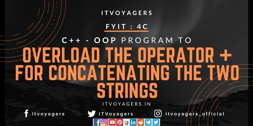 FY 4 c Easy C Program To Overload The Operator For Concatenating Two